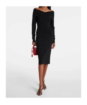 Stella McCartney Off-shoulder Jersey Midi Dress