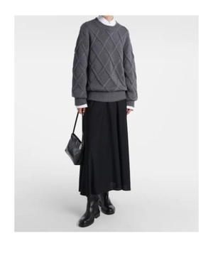 JIL SANDER Cable-knit Virgin Wool Sweater