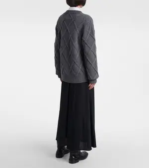 JIL SANDER Cable-knit Virgin Wool Sweater