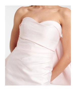 Monique Lhuillier Satin Gown With Bow Detail