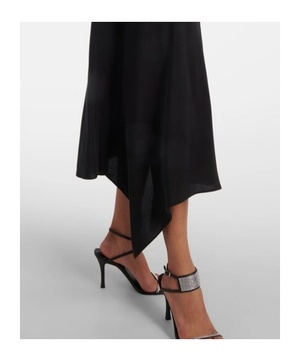 Stella McCartney Silk Maxi Dress With Cape Effect