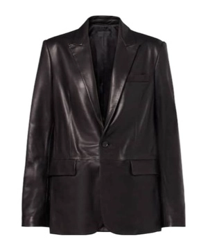 NILI LOTAN Suit Leather Jacket - Black