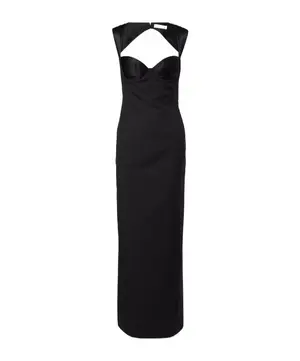Nina Ricci Cutout Virgin Wool Corset Gown - Black