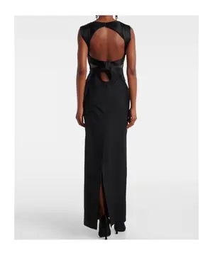 Nina Ricci Cutout Virgin Wool Corset Gown