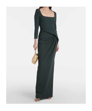 SAFIYAA LONDON Mahir Draped Crêpe Gown