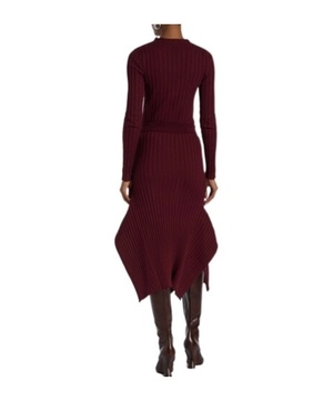 Stella McCartney Asymmetric Ribbed-knit Midi Skirt