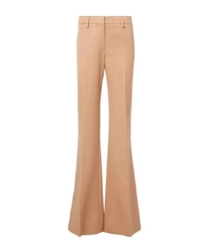 Stella McCartney Low-rise Striped Wool Flared Pants - Nude