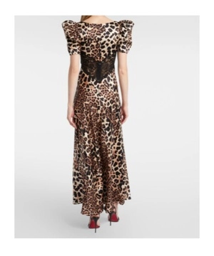 RODARTE Leopard-print Silk Satin Maxi Dress