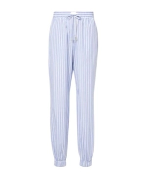 Attico Striped Cotton Pajama Pants - Blue