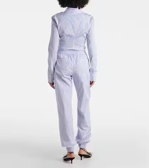 Attico Striped Cotton Pajama Pants