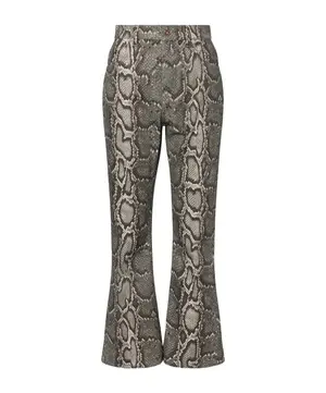 Gabriela Hearst Ezra Snake-effect High-rise Bootcut Jeans - Gray