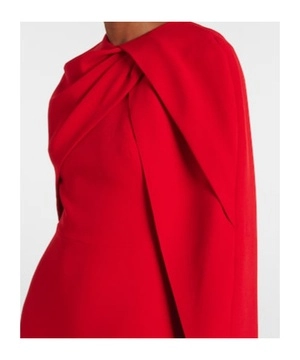 SAFIYAA LONDON Cape-detail Midi Dress