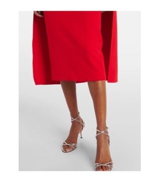 SAFIYAA LONDON Cape-detail Midi Dress