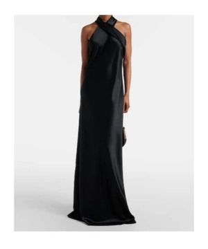 Galvan Satin Halter Neck Gown