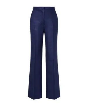 Gabriela Hearst Vesta Silk Flared Pants - Blue