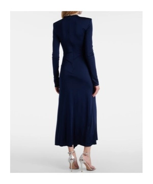 David Koma Crystal-embellished Gathered Midi Dress