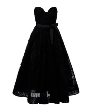 Rebecca Vallance Willow Embroidered Tulle Midi Dress - Black