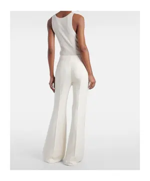 Gabriela Hearst Rhein Flared Silk Trousers - White
