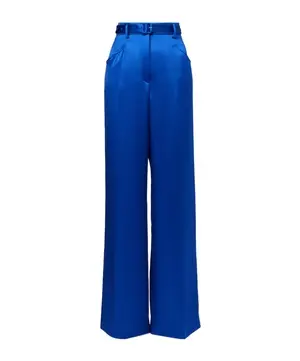 Gabriela Hearst Norman Silk Tweed Wide-leg Pants - Blue