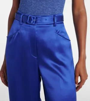 Gabriela Hearst Norman Silk Tweed Wide-leg Trousers