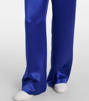 Gabriela Hearst Norman Silk Tweed Wide-leg Trousers