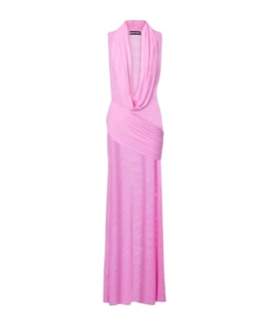 David Koma Sleeveless Semi-sheer Draped Gown - Pink