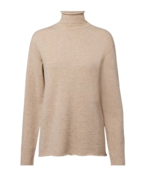 JIL SANDER Cashmere Turtleneck Top - Nude