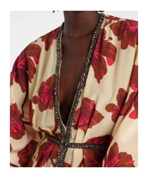 Johanna Ortiz Embellished Silk Maxi Dress