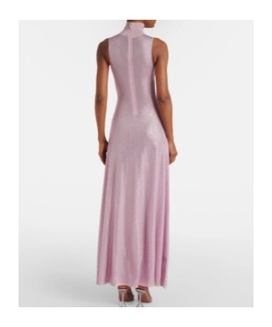 David Koma Ruched Sequined Maxi Dress