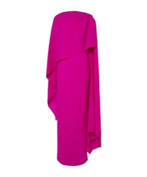 ROKSANDA Demetria Caped Crepe Gown - Pink