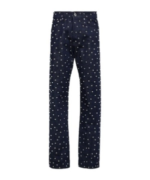 LANVIN Studded Straight Jeans - Black