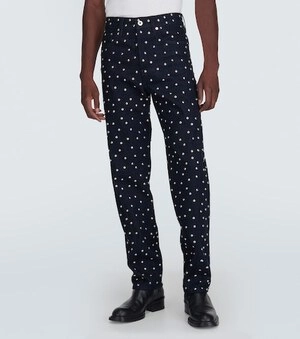 LANVIN Studded Straight Jeans