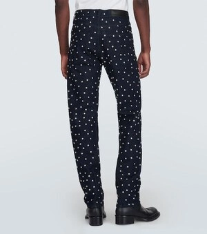 LANVIN Studded Straight Jeans