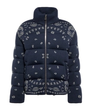 Alanui Bandana Jacquard Wool Puffer Jacket - Black