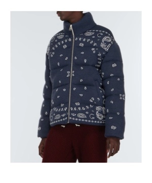 Alanui Bandana Jacquard Wool Puffer Jacket