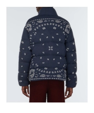 Alanui Bandana Jacquard Wool Puffer Jacket