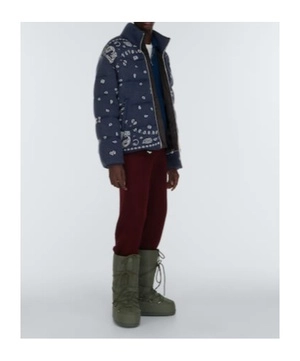 Alanui Bandana Jacquard Wool Puffer Jacket