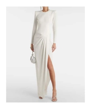 Alex Perry Asymmetric Draped Crepe Gown