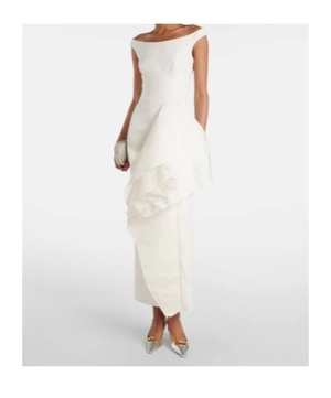 SAFIYAA LONDON Bree Draped Midi Dress