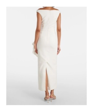SAFIYAA LONDON Bree Draped Midi Dress