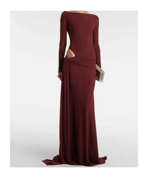 Alex Perry Draped Crepe Jersey Gown