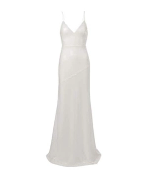 Alex Perry Bridal Sequined Gown - White