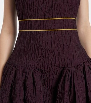 ROKSANDA Aya Smocked Cloque Midi Dress - Black