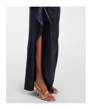 SAFIYAA LONDON Eymen Draped Crushed Satin Gown