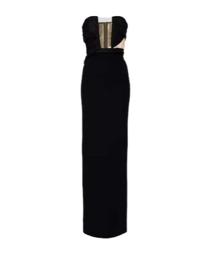 NENSI DOJAKA Cutout Strapless Gown - Black