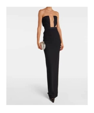 NENSI DOJAKA Cutout Strapless Gown