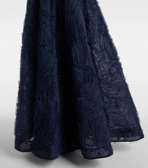 Rebecca Vallance Fernanda Strapless Organza Gown - Black