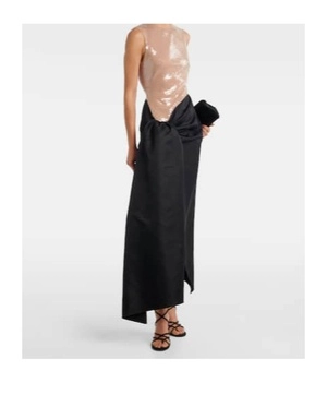 David Koma Sequined Draped Maxi Dress