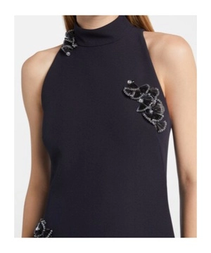 SAFIYAA LONDON Priscilla Embellished Crepe Gown