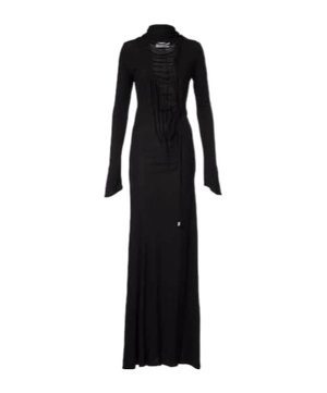 Attico Cutout Crêpe Maxi Dress - Black